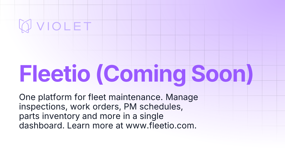 Fleetio (Coming Soon) | VIOLET