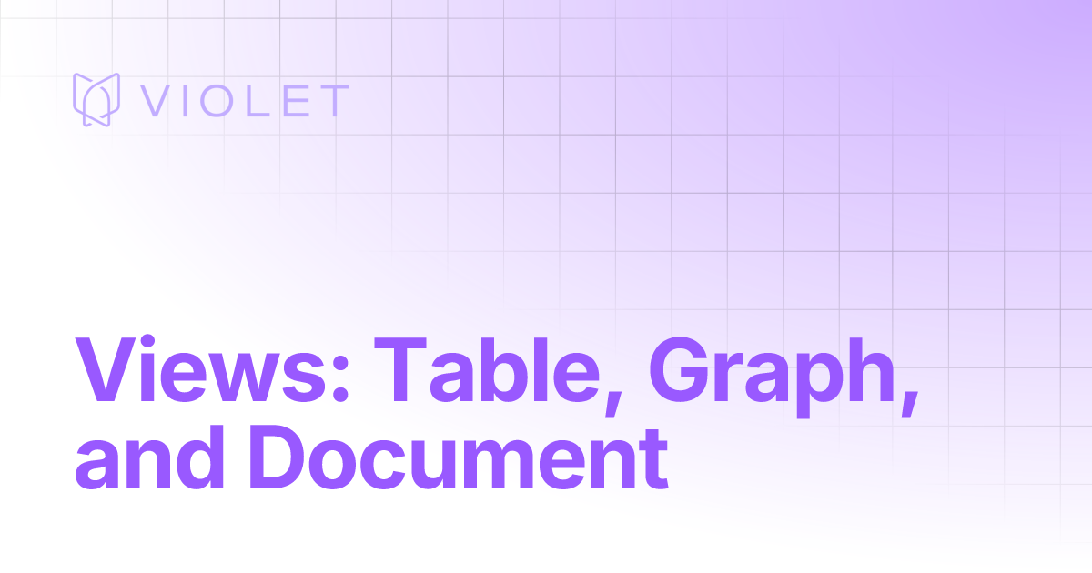 View: Table vs. Graph | VIOLET